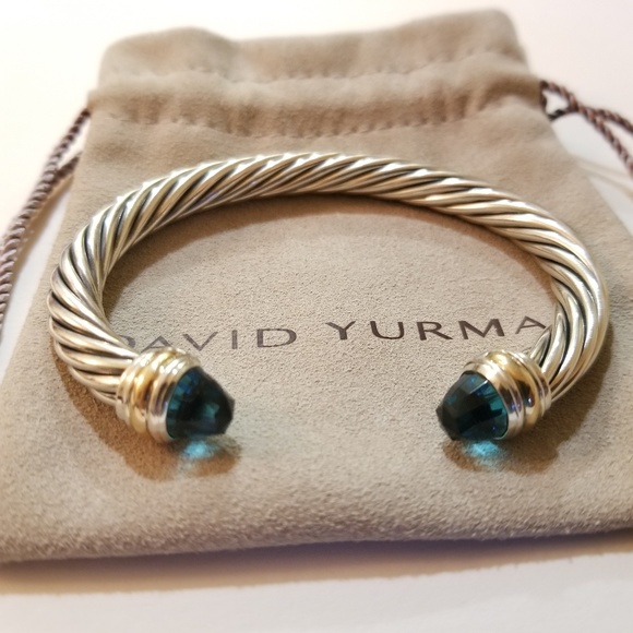 David Yurman | Jewelry | David Yurman Blue Topaz Cable Bracelet | Poshmark